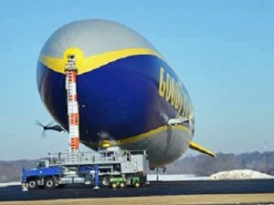 Goodyear Blimp Tied to Mack Granite | The Lighter-Than-Air Society